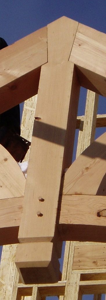 Truss King Post with Housed Members - Kenai Timber Frames